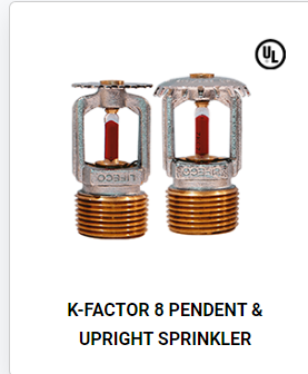K-Factor 8 Pendent & Upright Sprinkler - فاير اند | Fire end